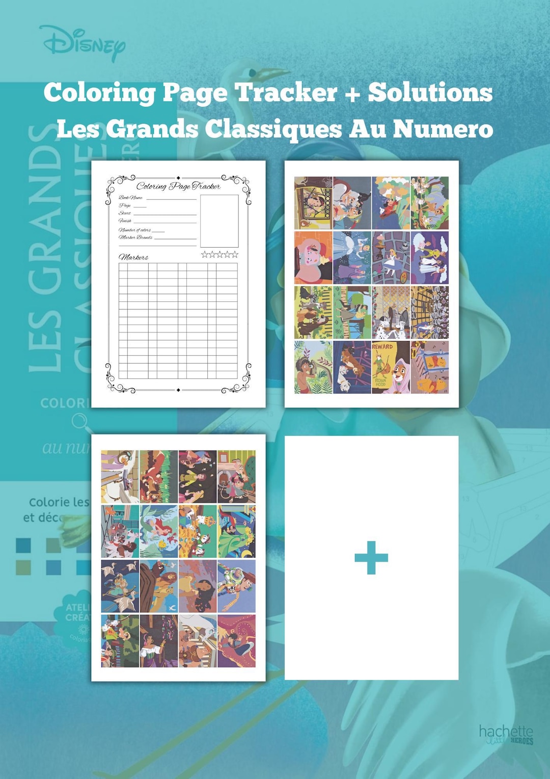 Disney Coloring Page Tracker - Solution Les Grands Classiques Au Numero ...