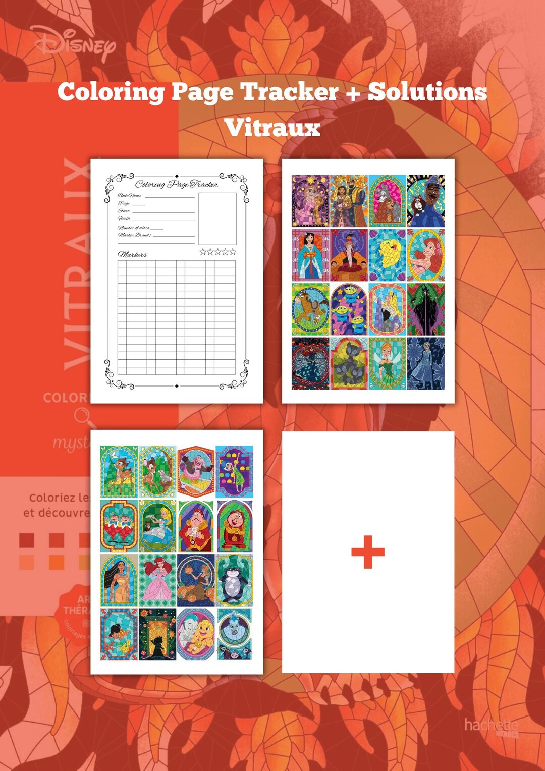 Disney Coloring Page Tracker - Solution Vitraux - Coloring Tracker ...