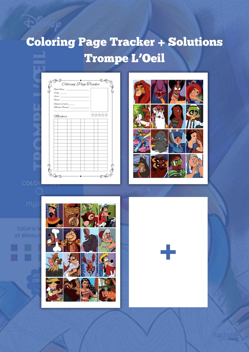 Disney Coloring Page Tracker - Solution Trompe Loeil - Coloring Tracker ...