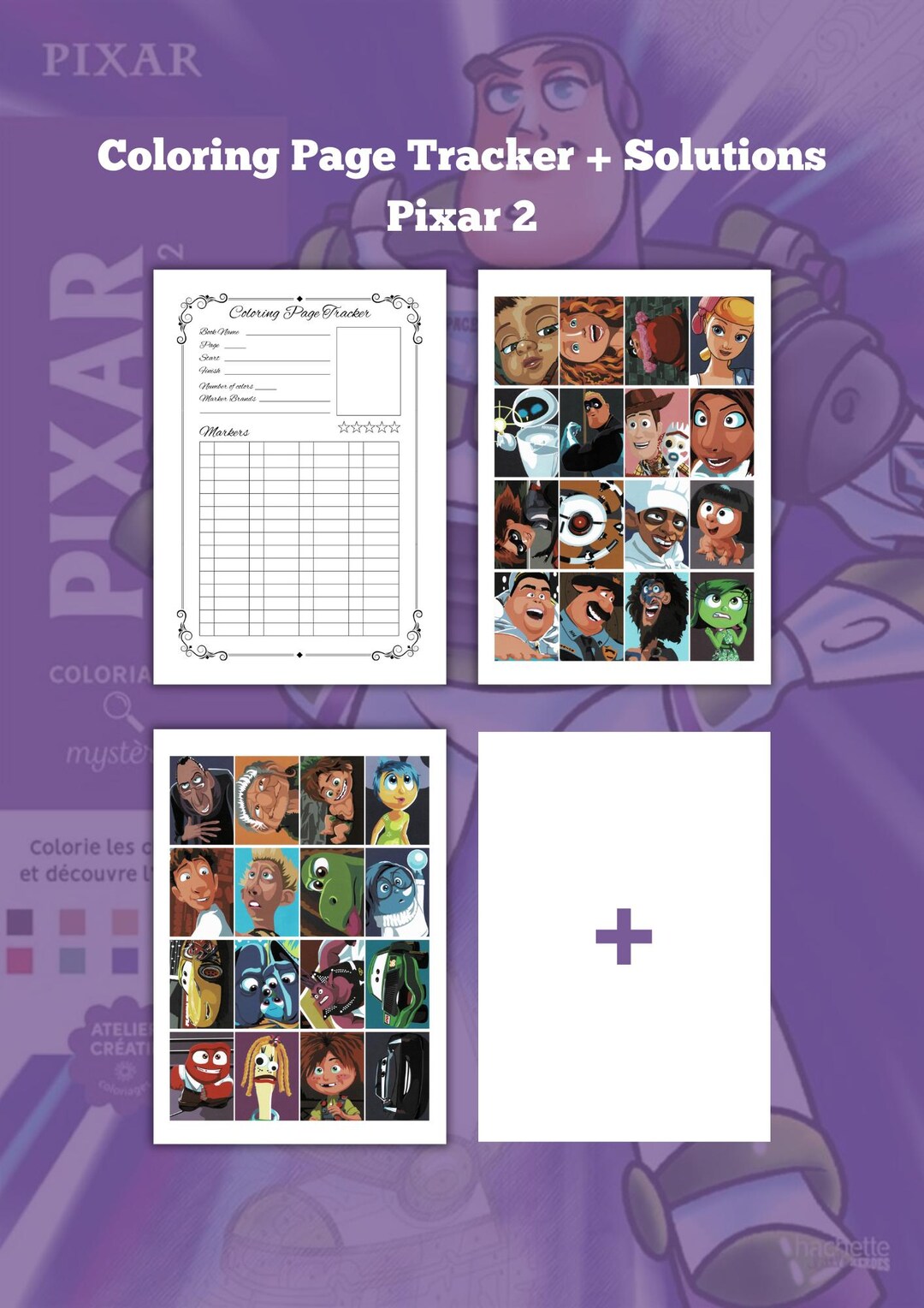 Disney Coloring Page Tracker - Solution Pixar 2 - Coloring Tracker ...