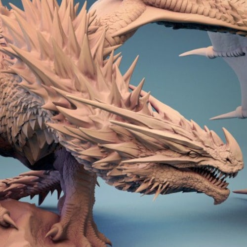 Ancient Red Dragon Display Miniature Large Dragon Mini Model - Etsy