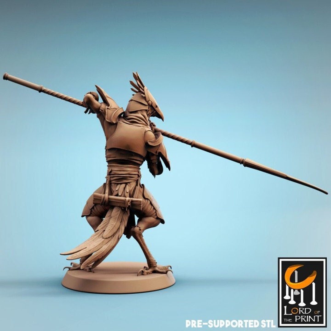 Kenku Soldier 6, 32mm Miniature Model, Dungeons and Dragons 3d Printed ...