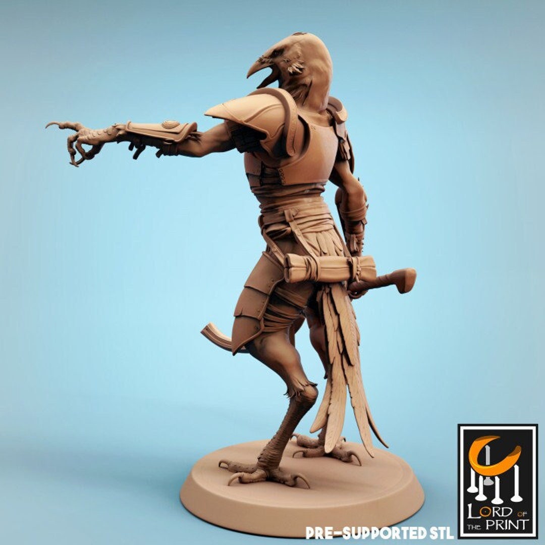 Kenku Soldier 10, 32mm Miniature Model, Dungeons and Dragons 3d Printed ...
