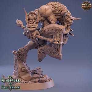 Minotaur Miniature Model, Dungeons and Dragons Monster Mini, 3d Printed ...