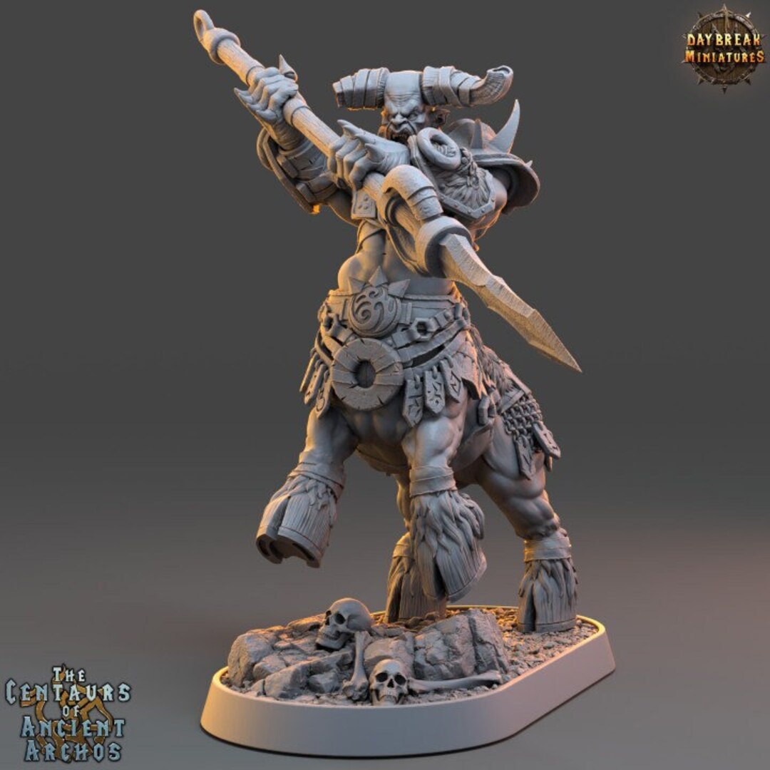 Zaka Ironpike, Centaur Miniature Model for Dungeons and Dragons, Dnd 3d ...