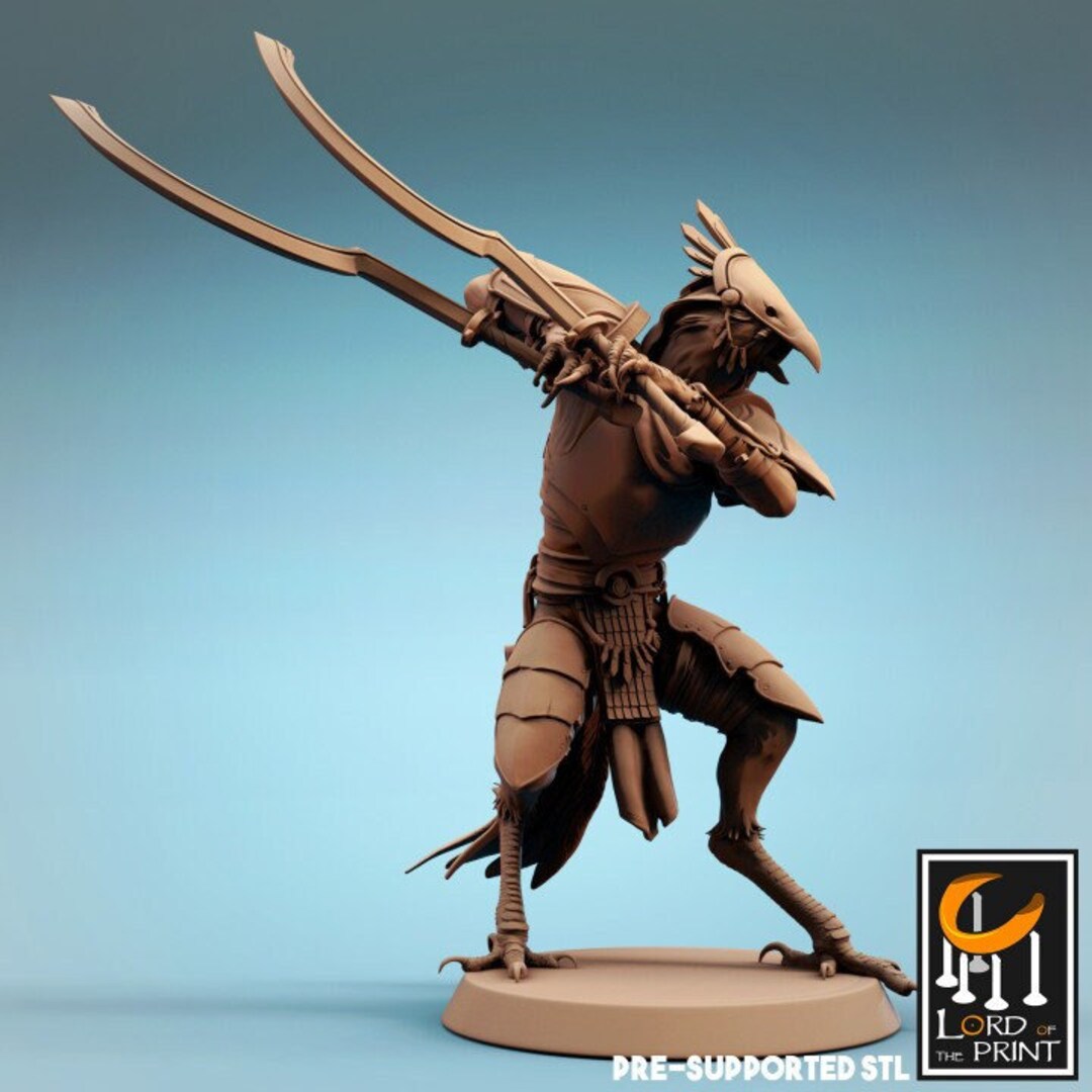Kenku Soldier 1, 32mm Miniature Model, Dungeons and Dragons 3d Printed ...