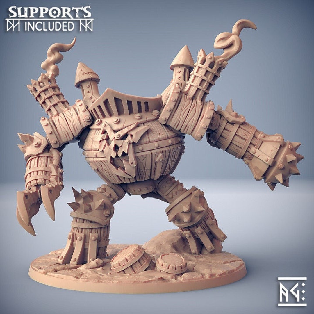 Scrap Golem Dnd Miniature Mech Model, Dungeons and Dragons Mini, 3d ...