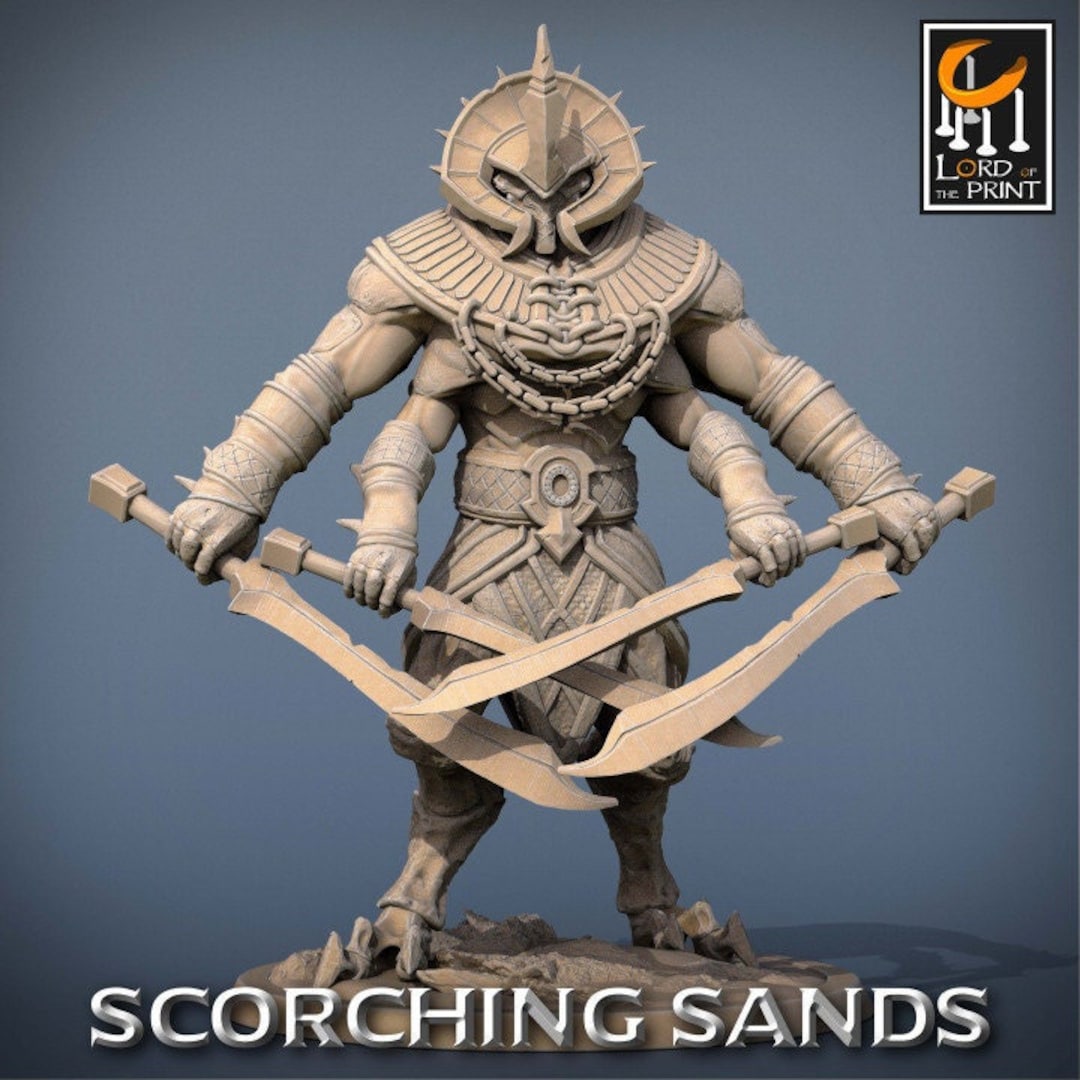 Locust Guard With Swords Dnd Miniature Model, Dungeons and Dragons Mini ...