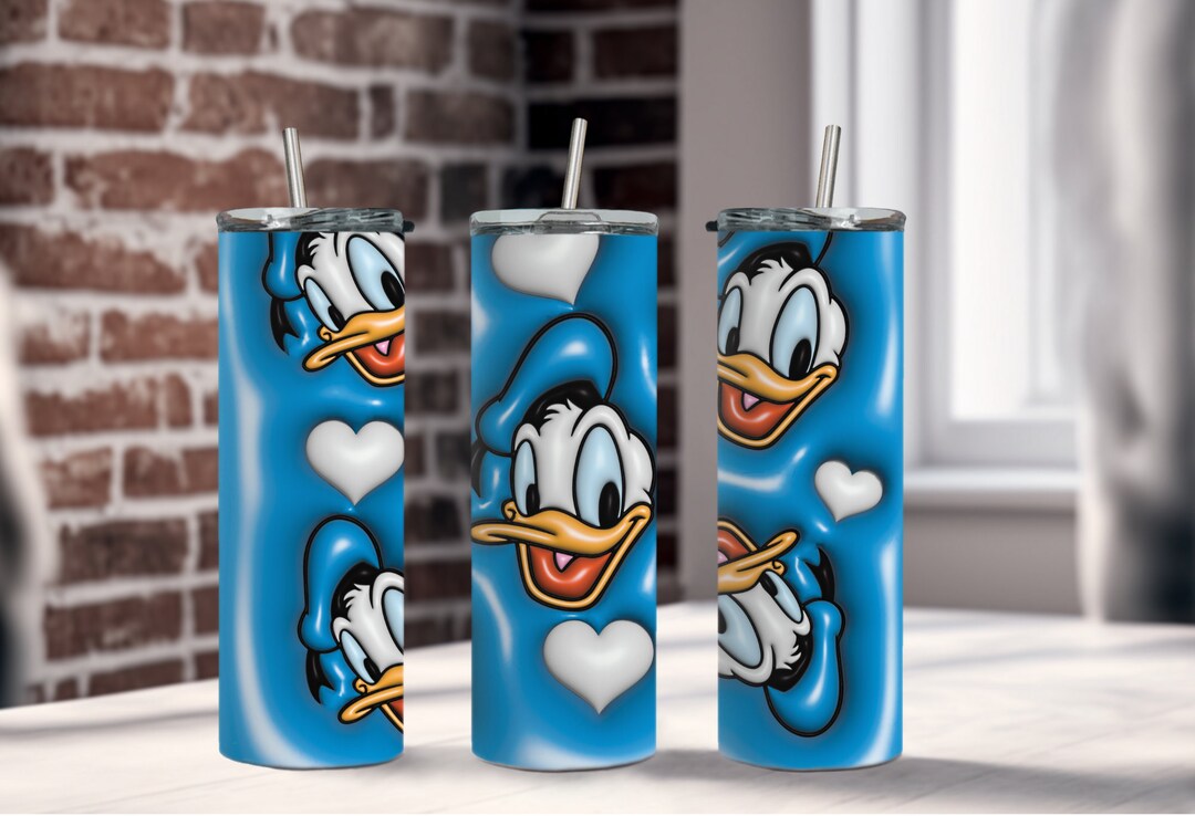 Puffy Donald Duck Puff 20 Ounce Tumbler I Wrap 3D 20 Oz Tumbler ...