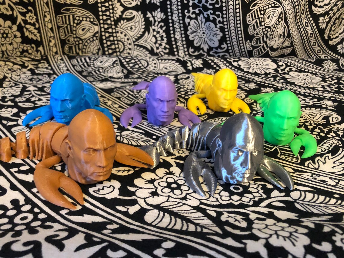 Lobster Rock Lobster 3d Printed Fidget Toy Rocktopus - Etsy