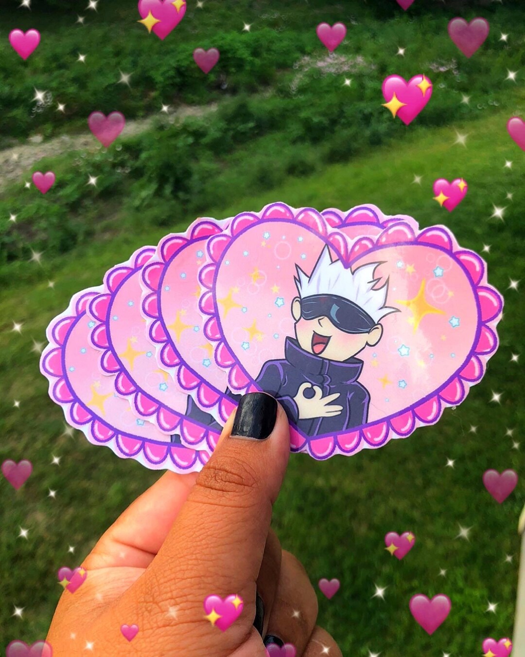 Gojo Heart Sticker - Etsy