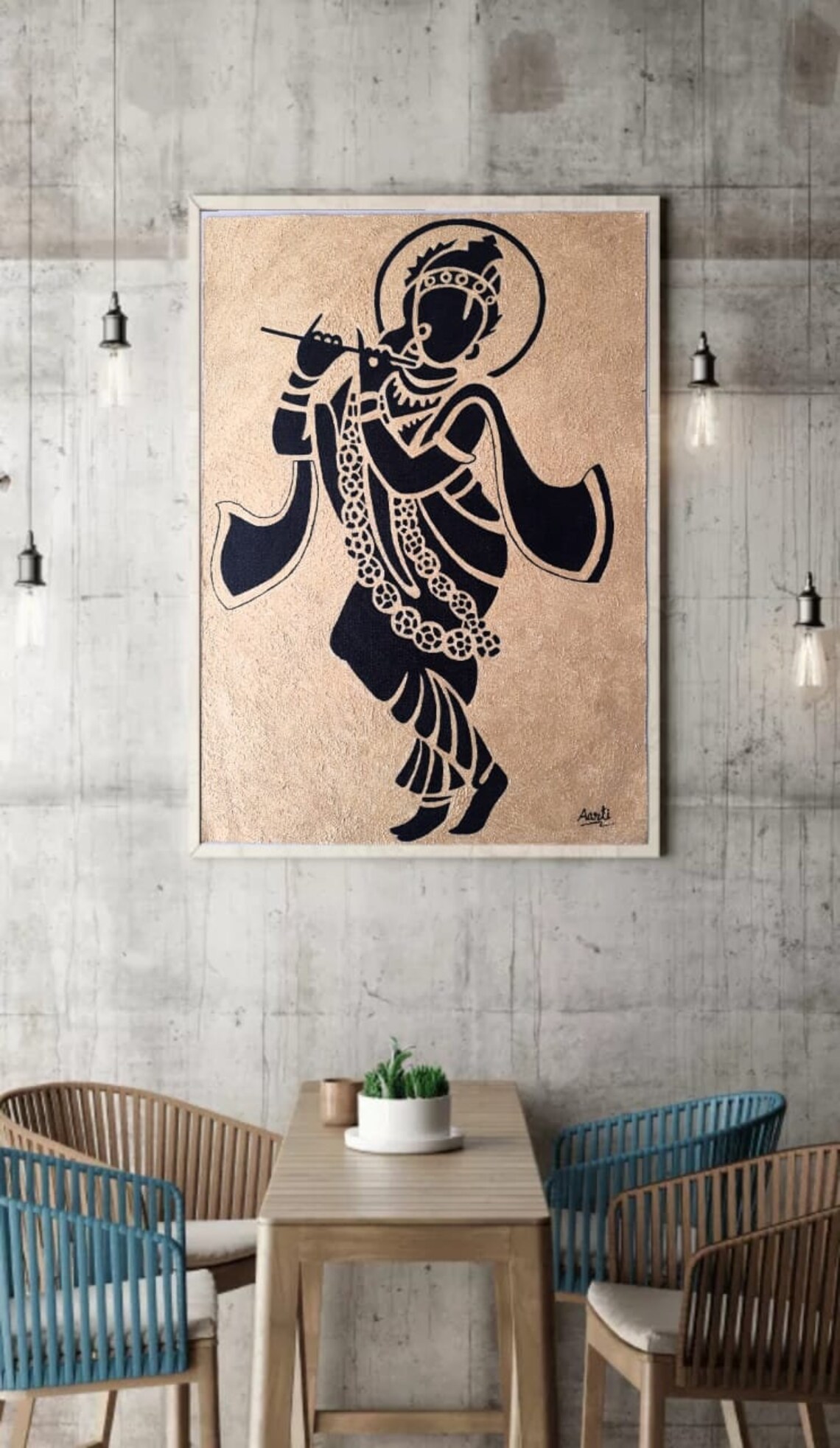 Lord Krishna Painting Modern Krishna Canvas Painting Home - Etsy