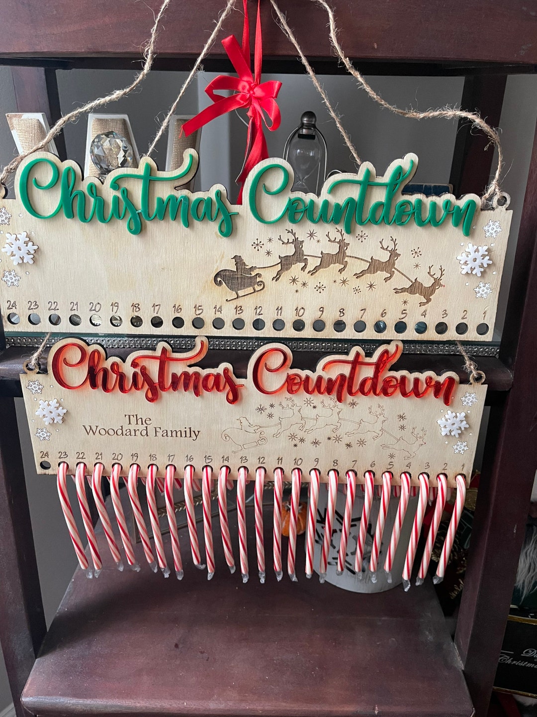 Christmas Countdown, Candy Cane Christmas Countdown, Christmas Decor ...