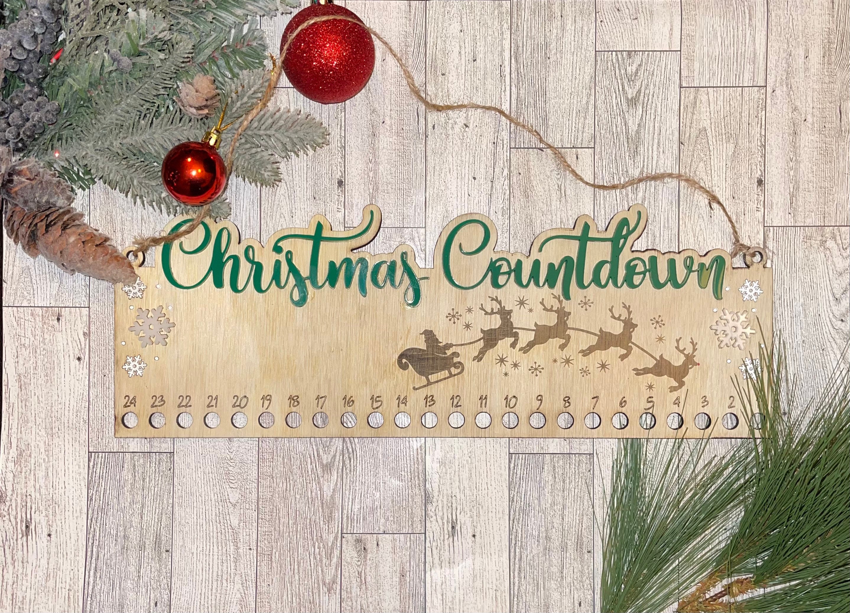 Christmas Countdown, Candy Cane Christmas Countdown, Christmas Decor ...