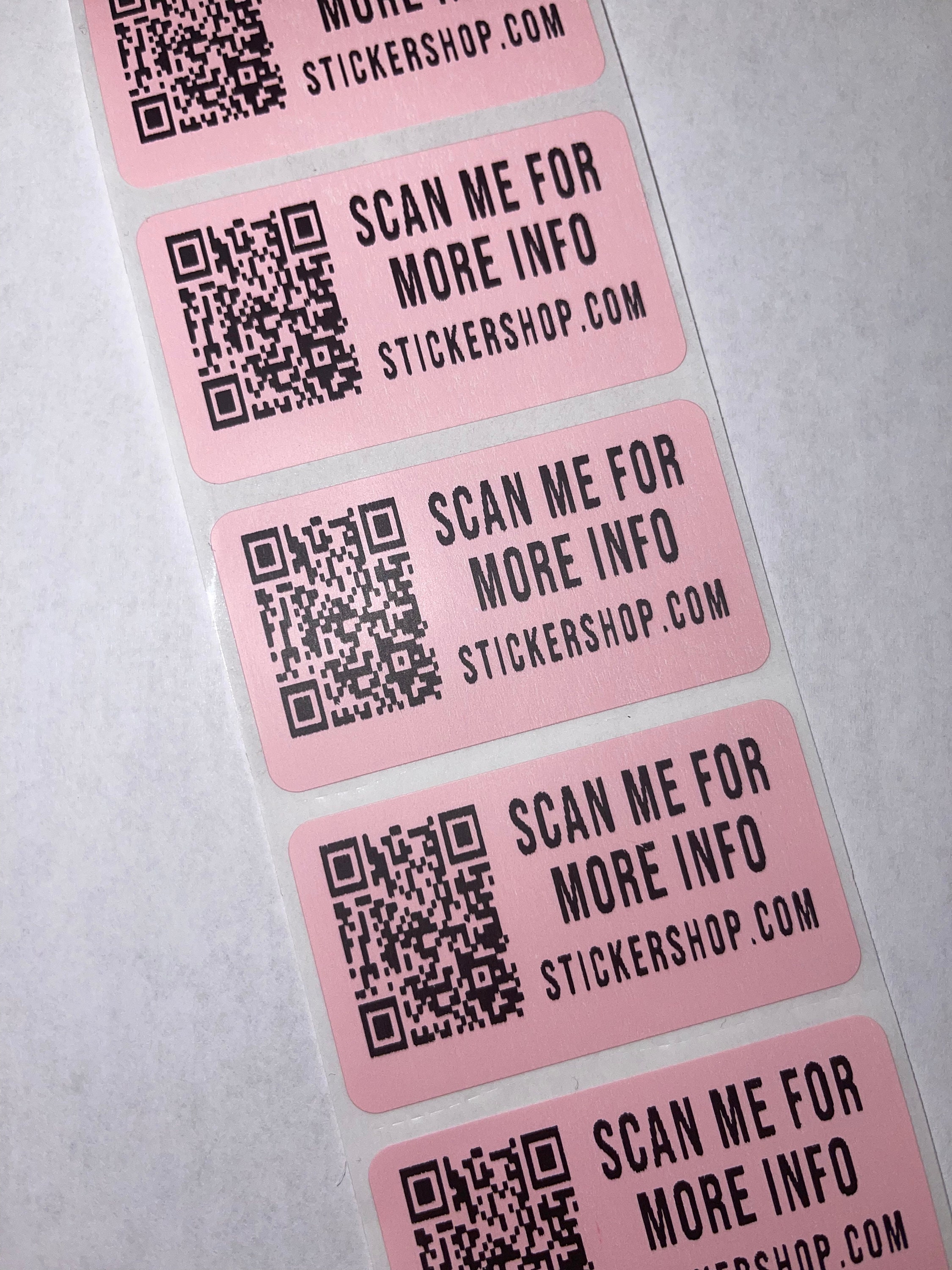 Scan Me for More Info QR Code Thermal Stickers Social Media - Etsy