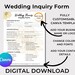Florist Wedding Inquiry Form Template | Editable in Canva ...
