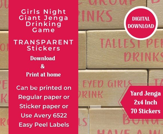 Life Size Jenga Drinking Game