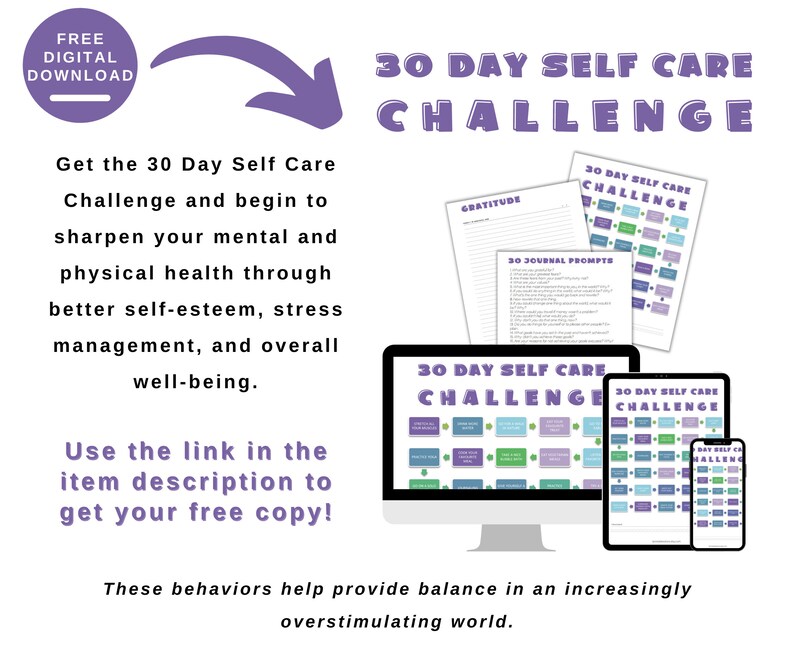 Wellness Journal With Prompts | Self-care and Gratitude Printable ...