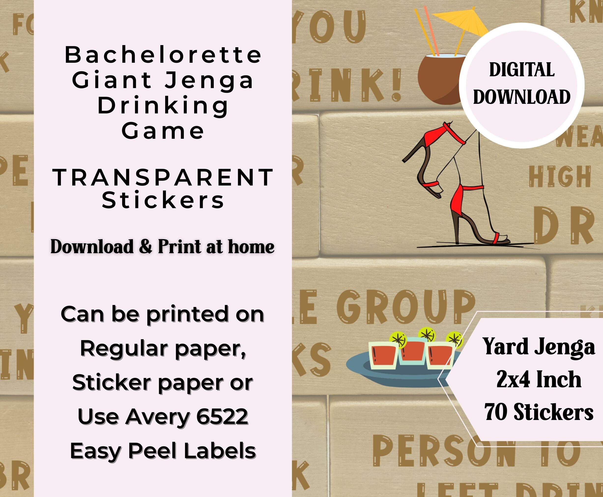 Life Size Jenga Drinking Game