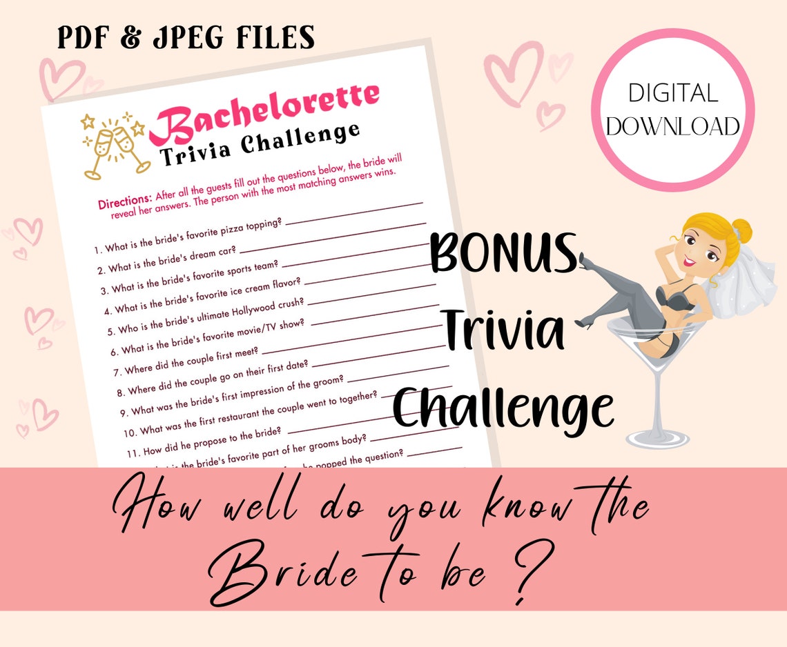 Bride Wish Cards, Bachelorette Party Bride Advice Cards, Download ...