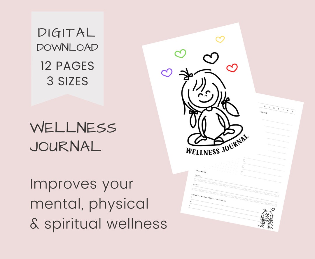 Wellness Journal, Self Care Journal, Gratitude Journal, Wellness ...