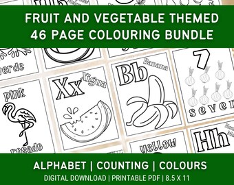 Spanish Coloring Pages Kindergarten - Etsy