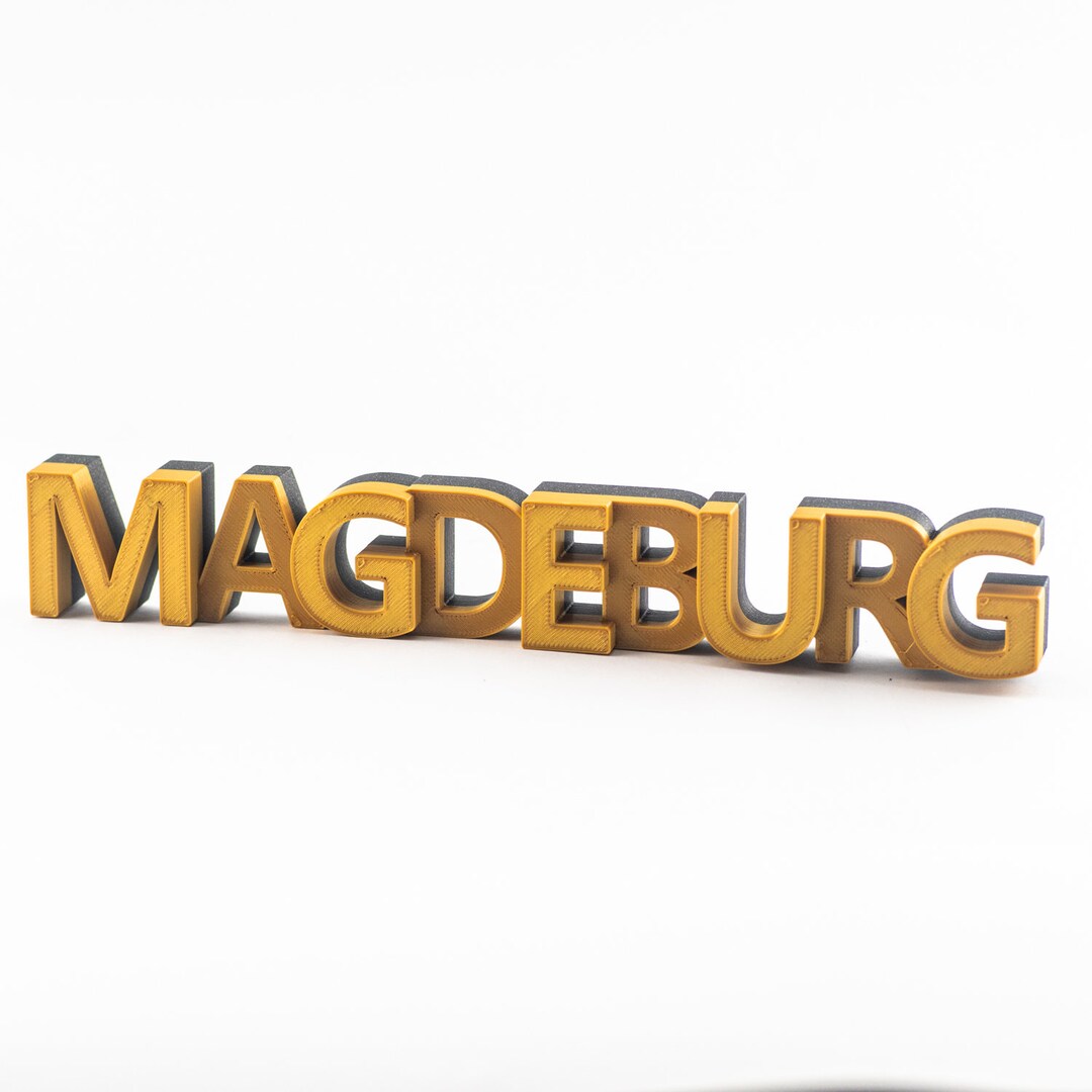 Magdeburg Lettering Made of Sustainable Plastic / 3D Printing ...