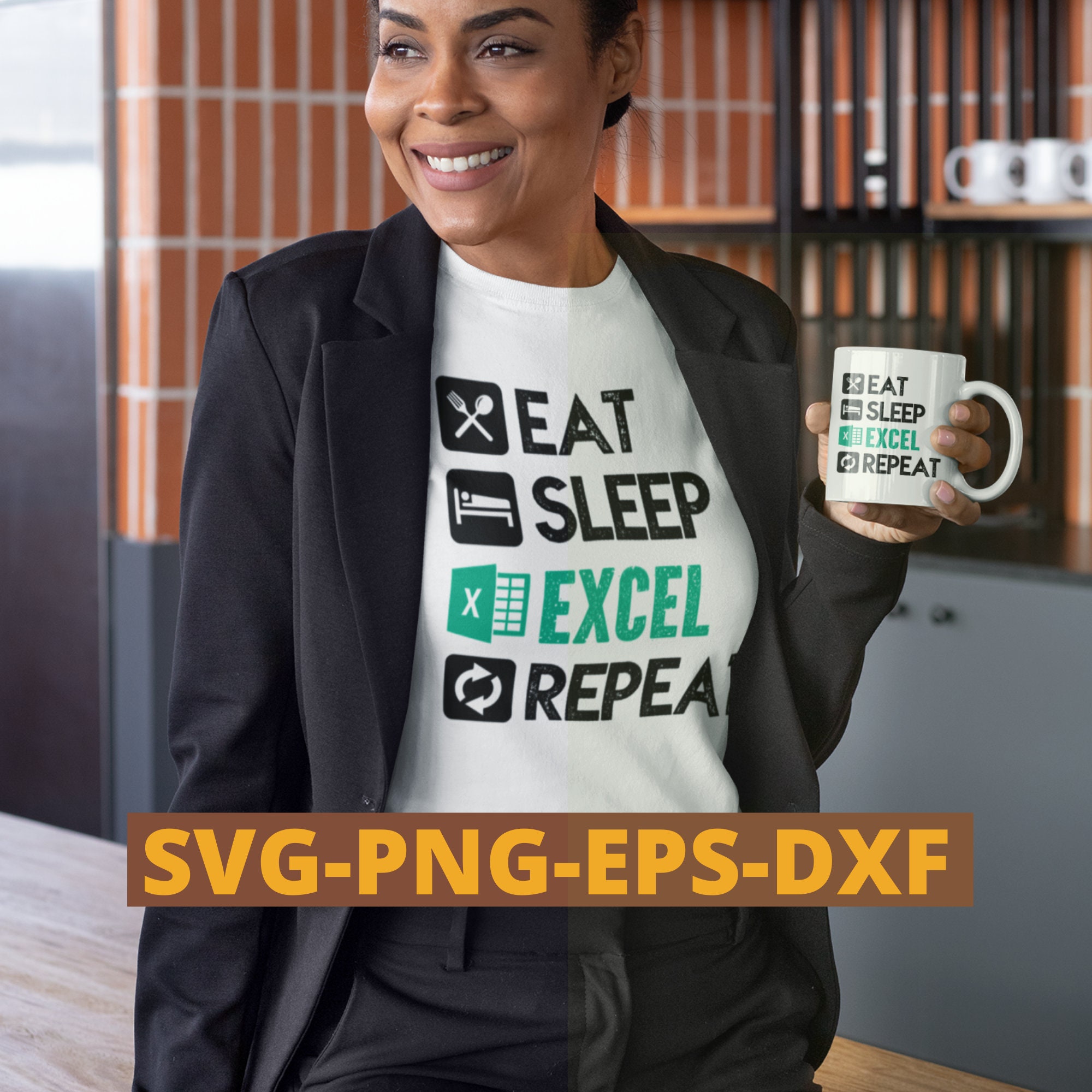 Excel Mug Svg, Eat Sleep Excel Repeat , Spreadsheet Excel Svg, Funny ...
