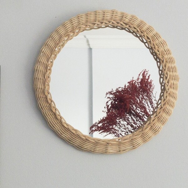Rattan Mirror - Etsy