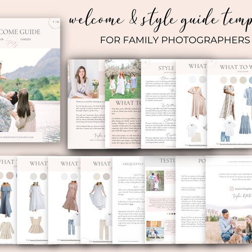 Family Photography Welcome & Style Guide Photography Guide - Etsy