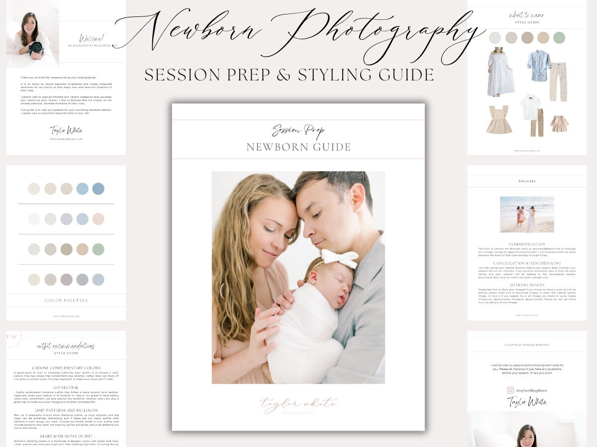 Photography Welcome & Style Guide Bundle, Family Session Prep Guide, What to Wear Style Guide ...