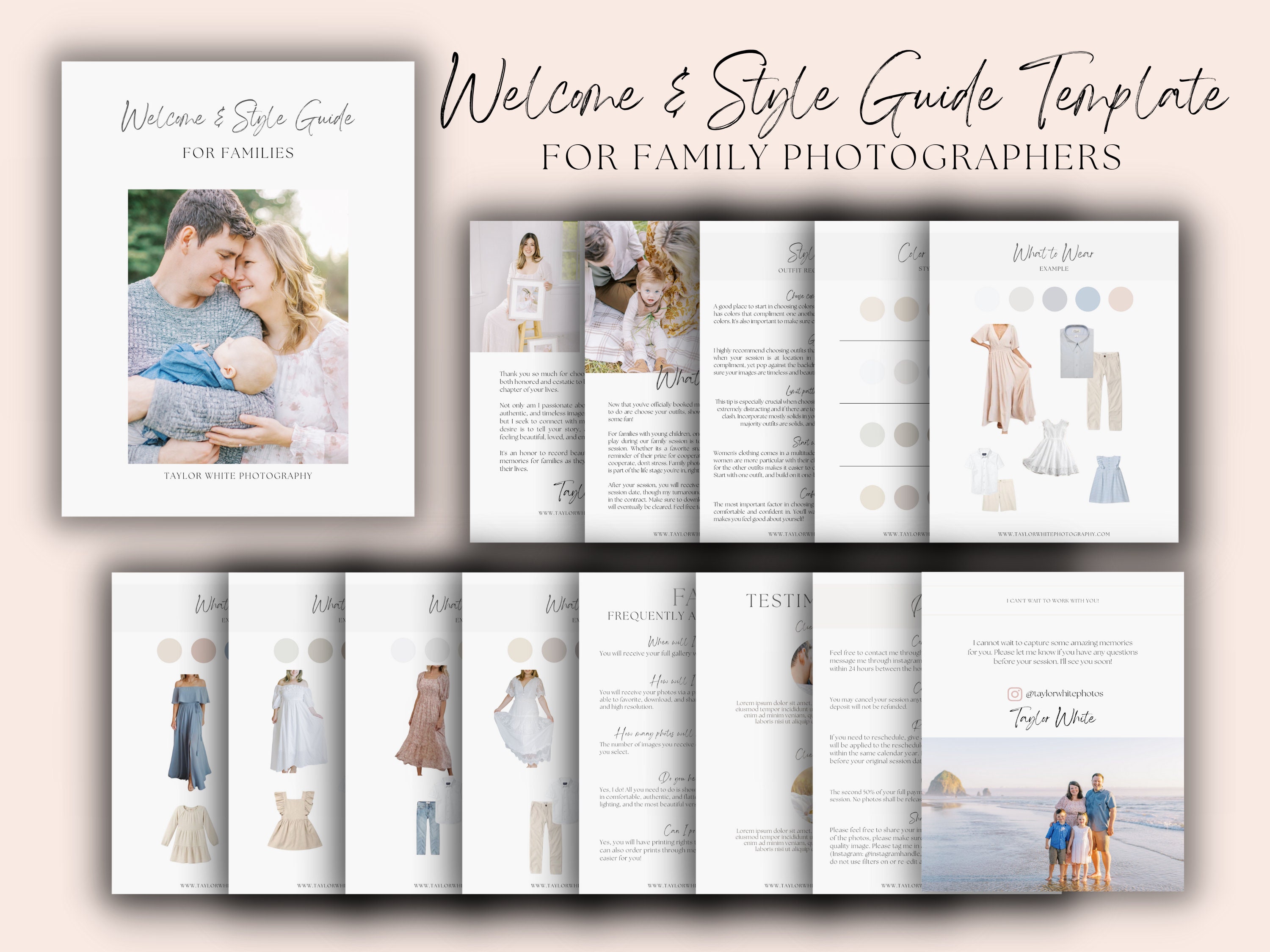 Family What to Wear Canva, Family Photography Welcome & Style Guide ...