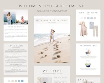 Family Photography Welcome & Style Guide, Photography Guide Canva ...