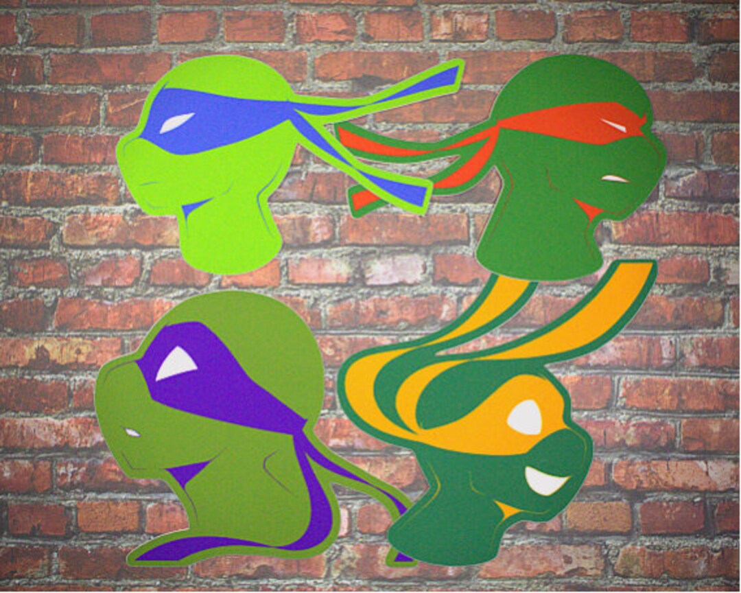 TMNT 2003 Turtle Lineless Vinyl Matte Waterproof Stickers Laptop Phone ...