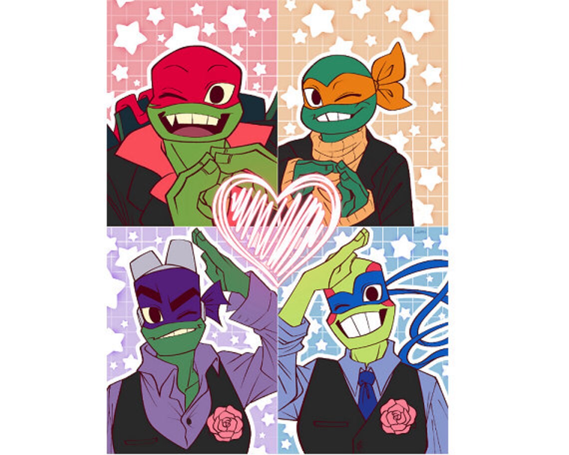 Kpop Turtles 8.5 X 11 Print, Art Print, Aesthetic Home Decor - Etsy