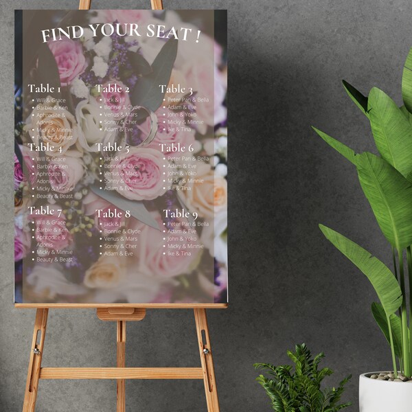 Canva Reserved Seating Template - Etsy