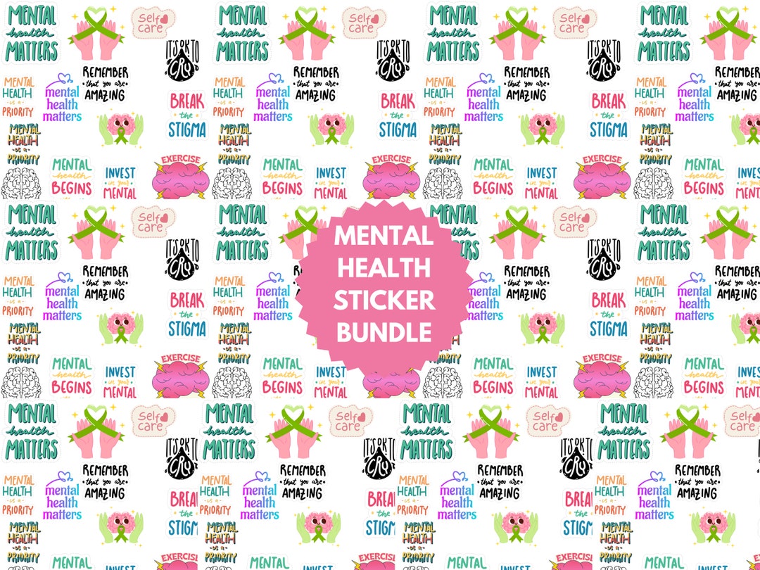 Mental Health Matters Sticker, Selfcare Sticker, PDF File Sticker ...