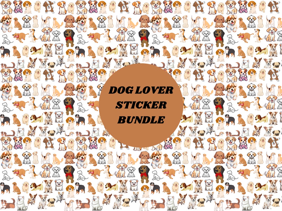 DOG Stickers, 50 Stickers, Sticker Bundle, Die Cut, Downloadable ...