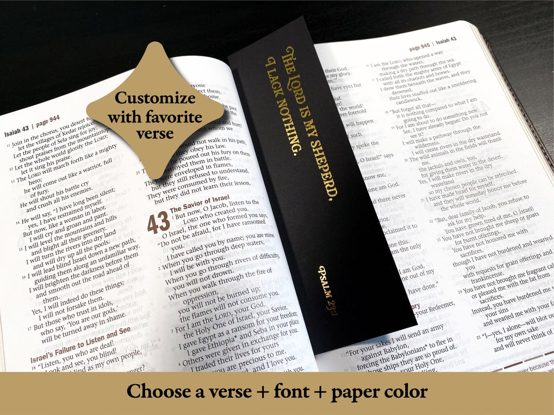 Custom Bible Verse, Bible Bookmark, Devotional, Christian Gifts ...