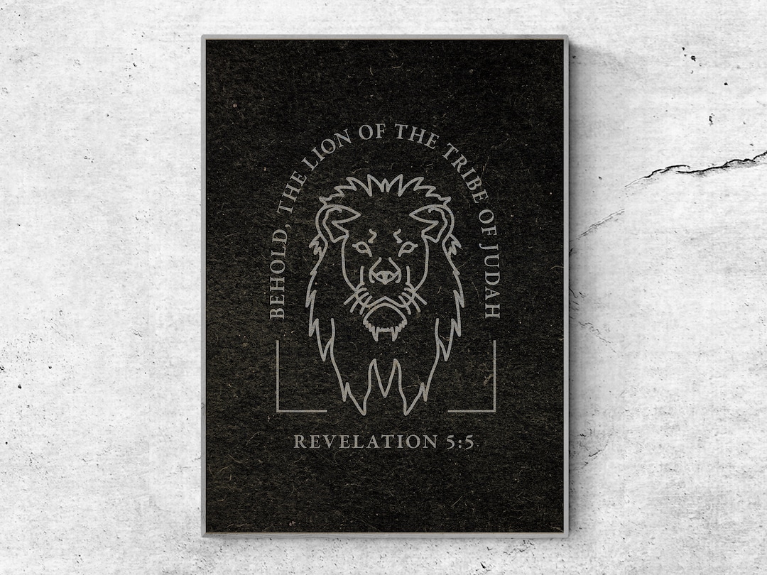 Lion of Judah, Christian Wall Art, Bible Verse Print, Jesus, Printable ...
