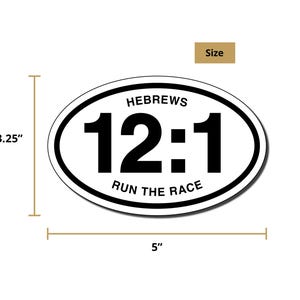 Christian Stickers, Run the Race, Christian Gifts, Bumper Sticker ...