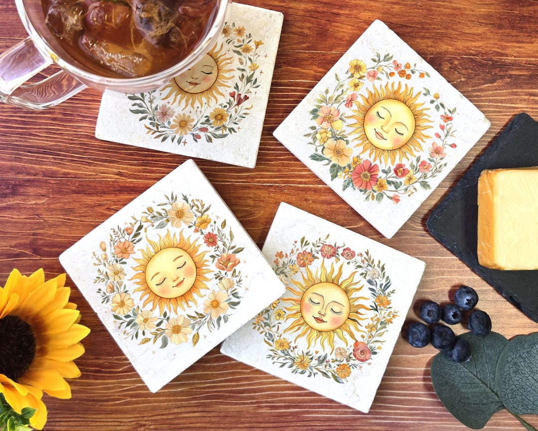 Tumbled Stone Coasters, Coaster, Drink Coaster, Marble Coaster ...