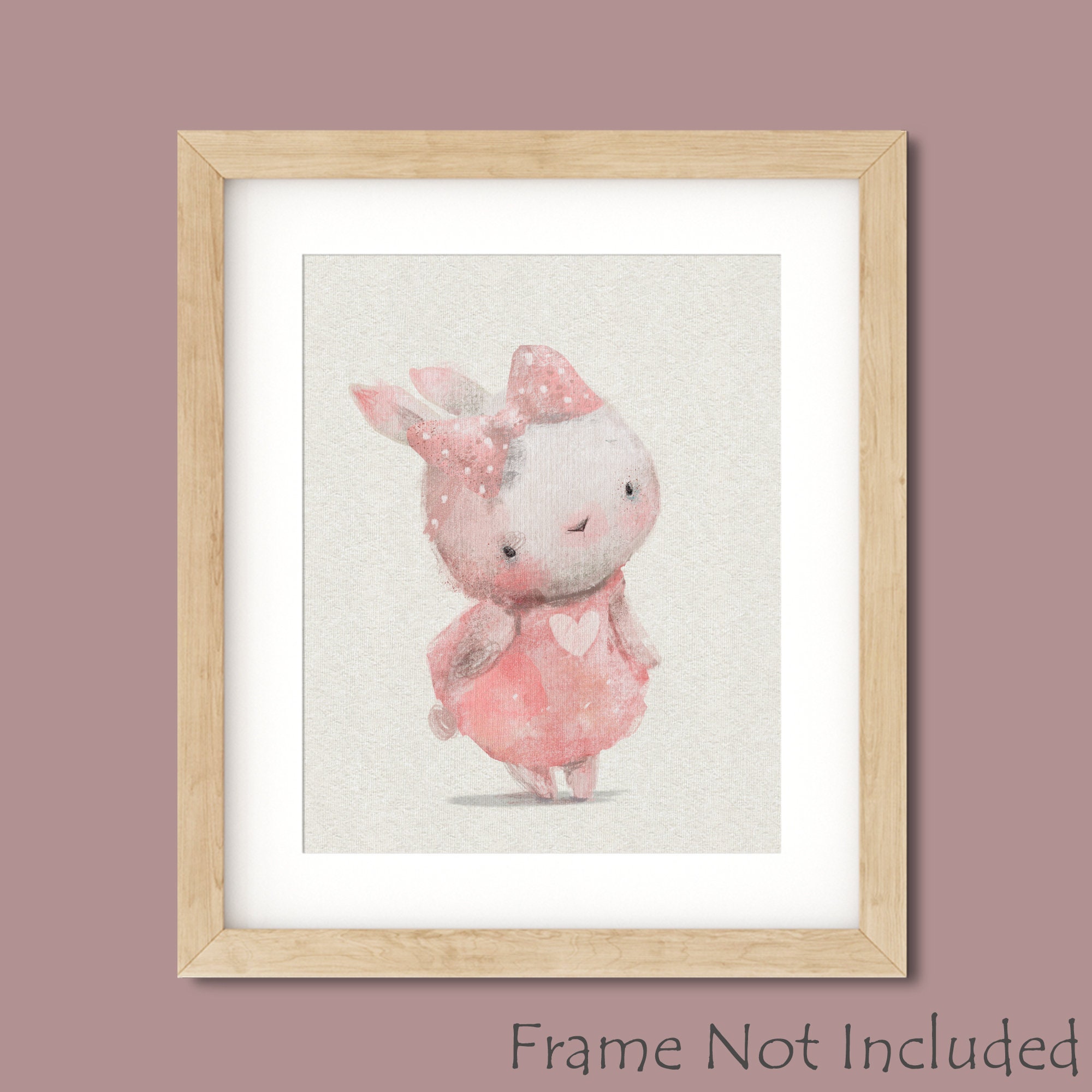 Cute Rabbit Family Art Set of 6 Nursery Room Prints Nursery - Etsy