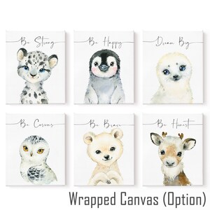 Arctic Animal, Nursery Room Prints, Set of 6, Nursery Wall Art, Kids ...
