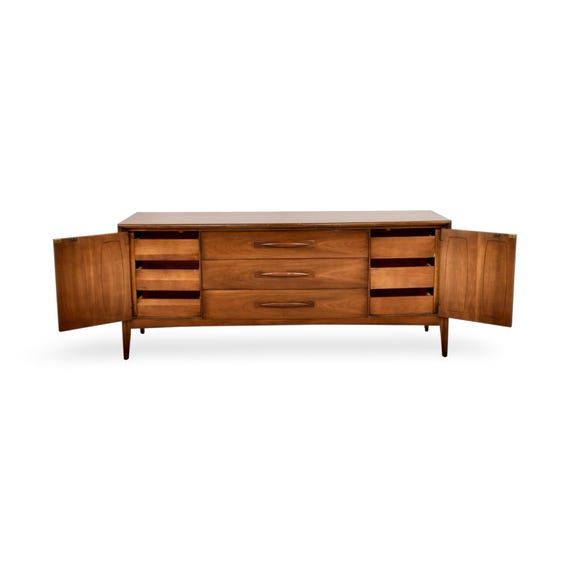 Broyhill Emphasis Vintage Mid Century Modern 9 Drawer Lowboy Dresser C. 1960s Etsy Australia
