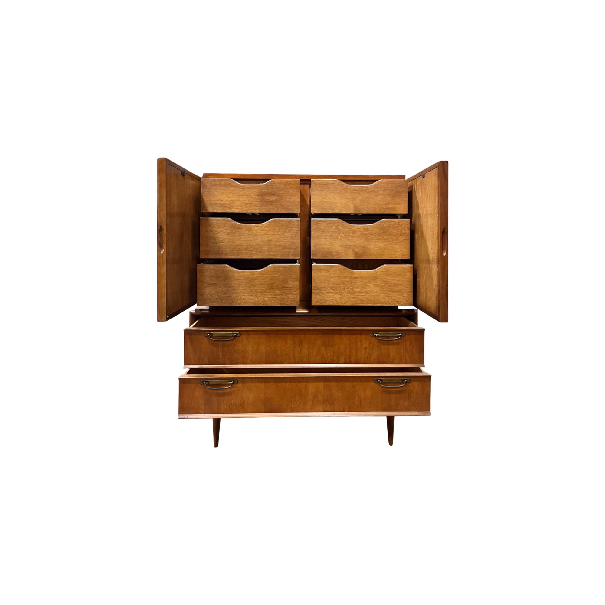 United Furniture Co Vintage Mid Century Modern Highboy Dresser c. 1960s Etsy