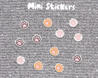 Cat Paws Stickers Set for Cat Lovers Set of 12 Kawaii - Etsy