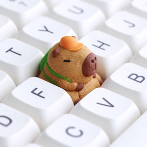 Capybara Boy Keycap - Artisan Keycap for Cherry MX Keycap Mechanical ...