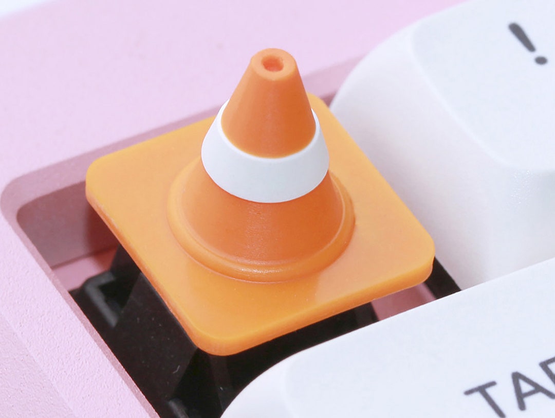 Cute Traffic Cone Keycap - Artisan Keycaps for Cherry MX Keycap ...