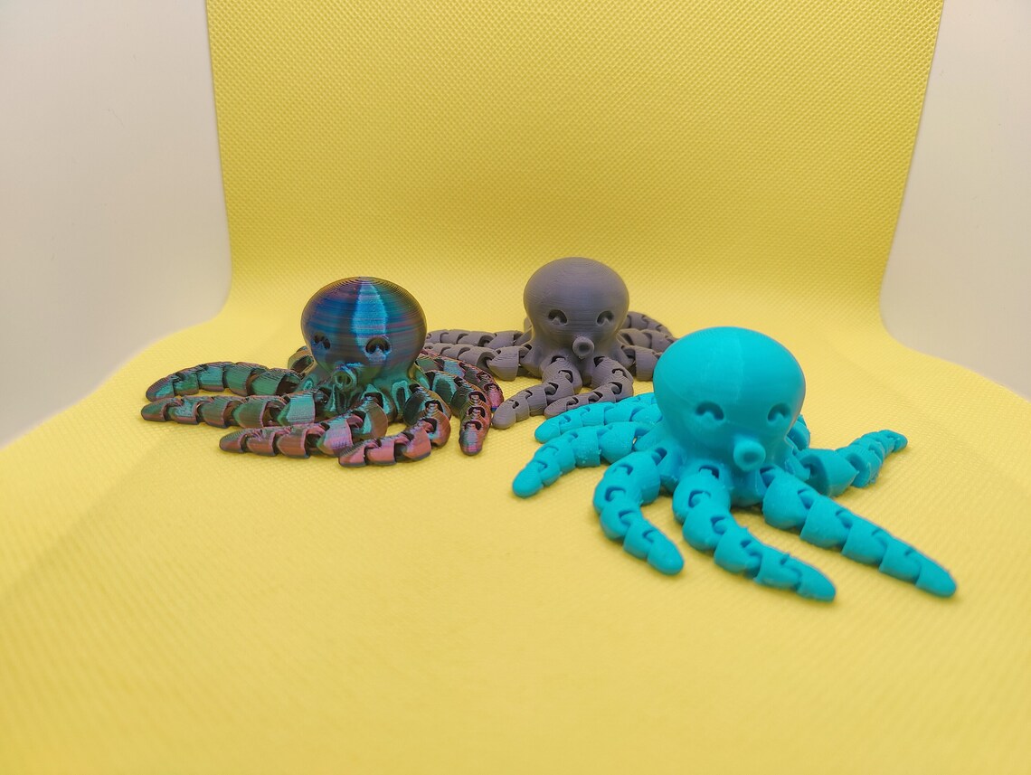 Octopus Fidget Toy Fun Kids Fidget Toy 3D Flexible Printed - Etsy